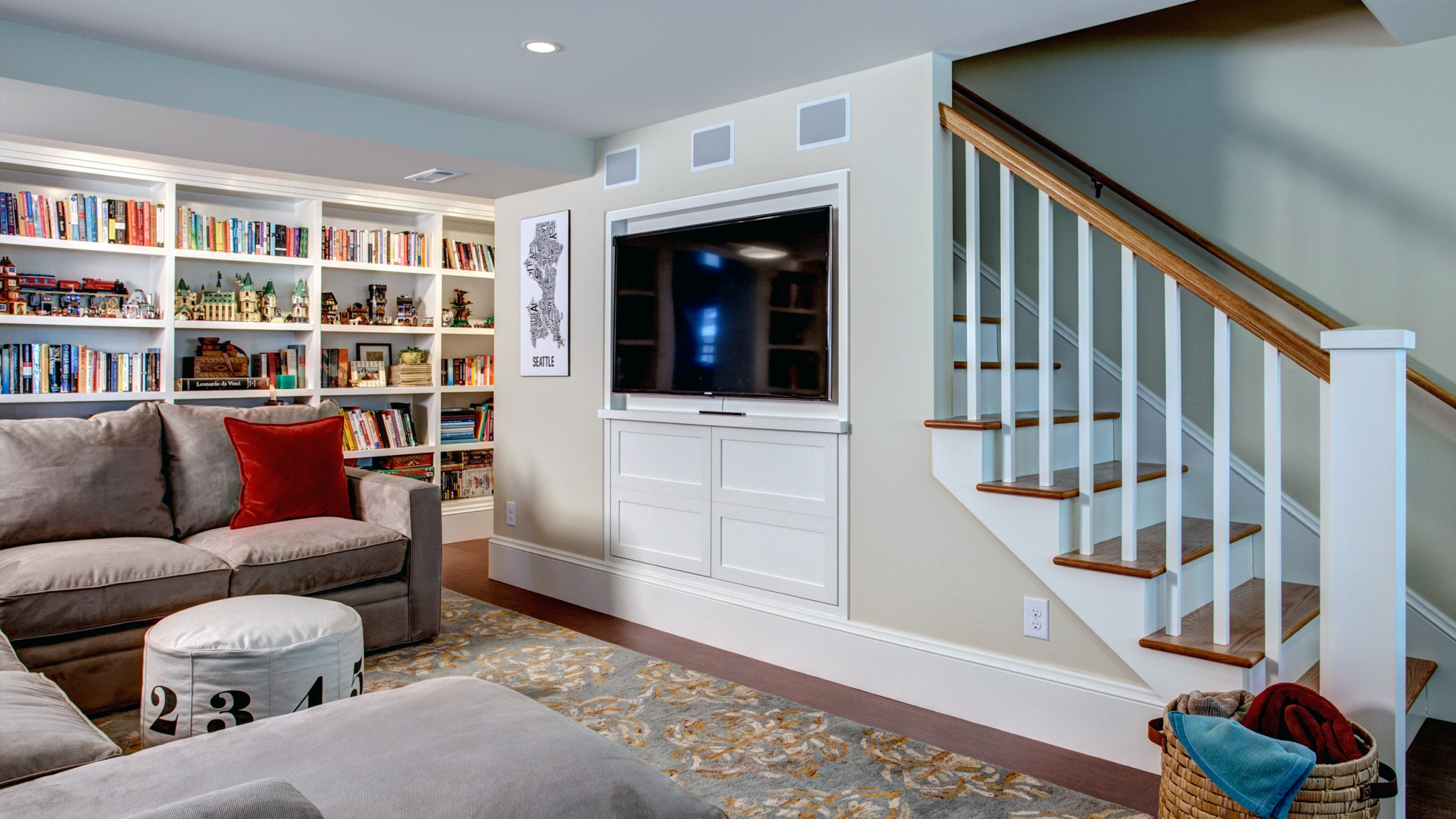 Light-Filled Basement Remodel – Basement Lego Space – Board & Vellum