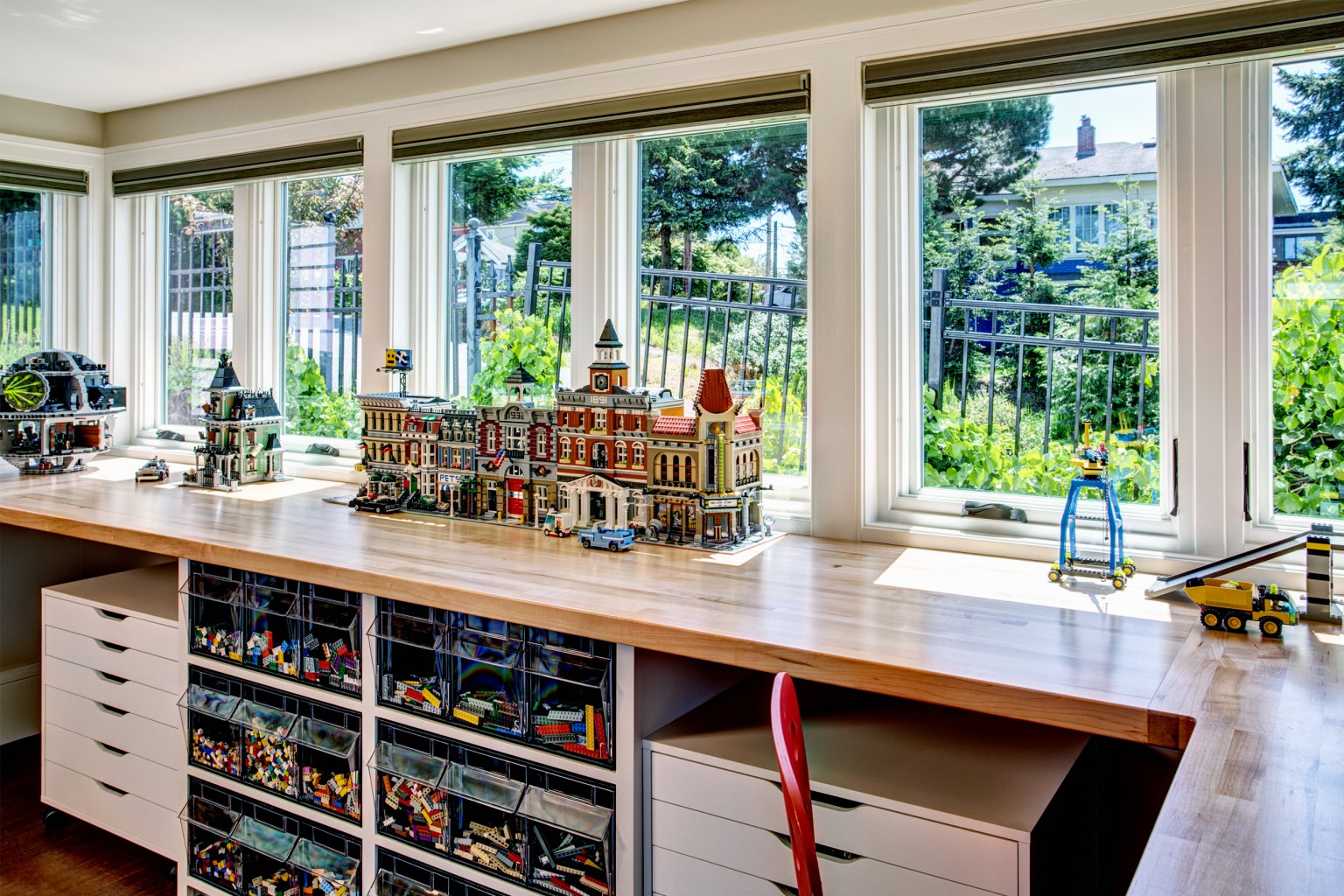 Light-Filled Basement Remodel – Basement Lego Space – Board & Vellum