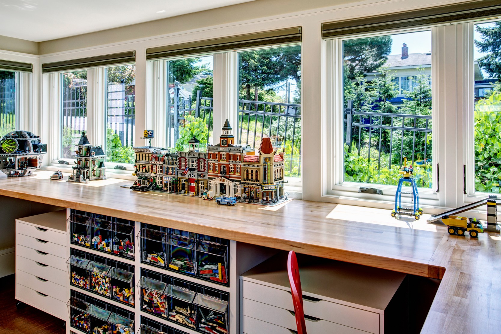 Light-Filled Basement Remodel – Basement Lego Space – Board & Vellum